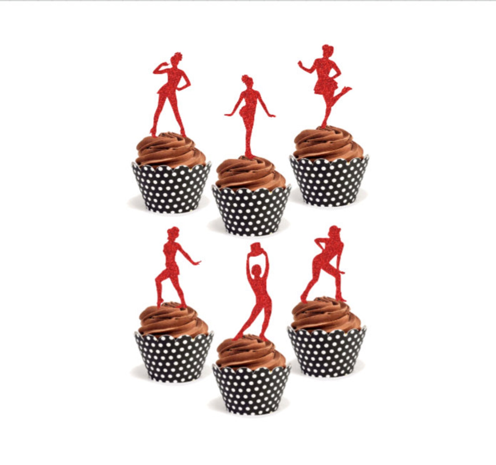 Dancer Cupcake Toppers Cake Toppers Jazz Dancers Tap - Etsy