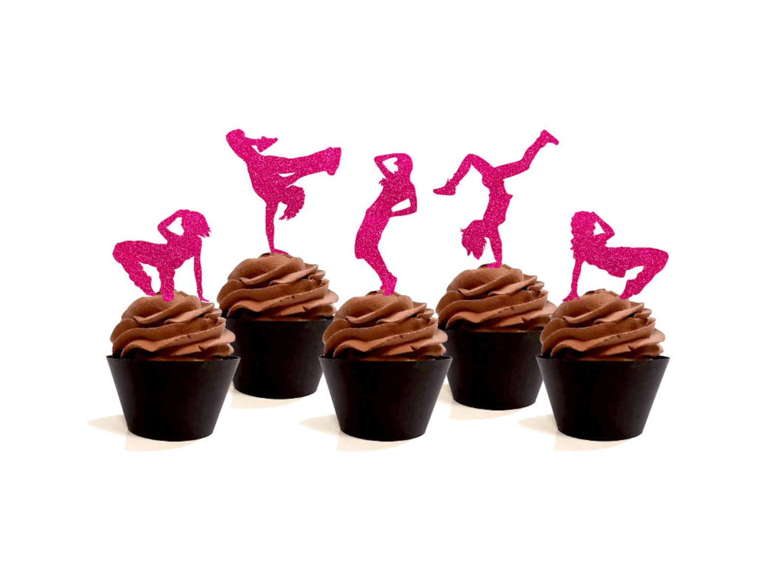 Breakdancer Cupcake & Food Toppers, B-girls, Breakdancing Toppers, Hip ...