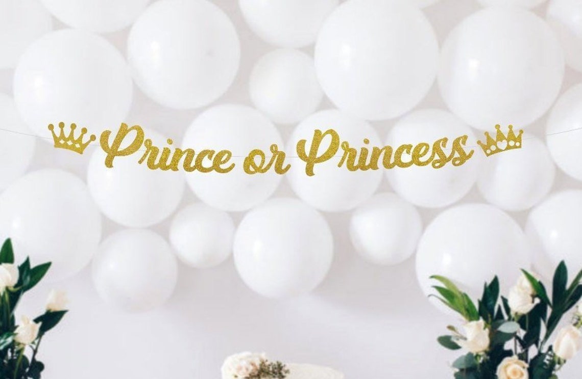 Prince or Princess Banner Gender Reveal Baby Shower Banner - Etsy