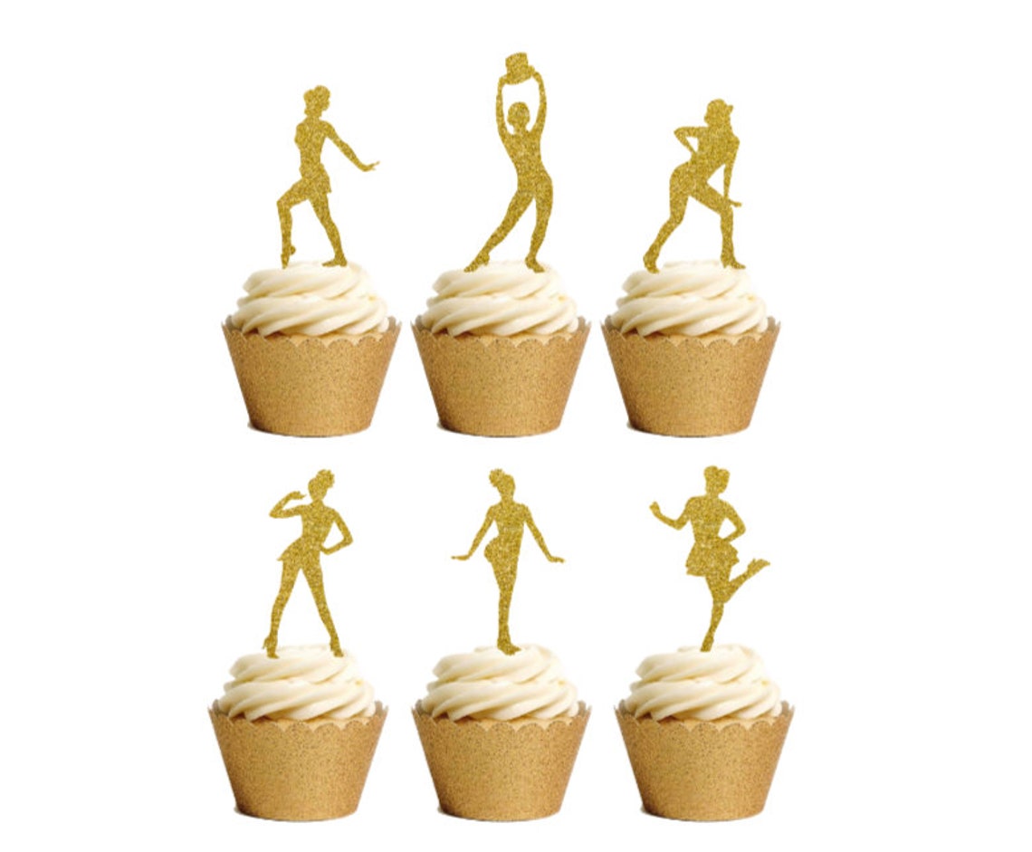 Dancer Cupcake Toppers Cake Toppers Jazz Dancers Tap - Etsy