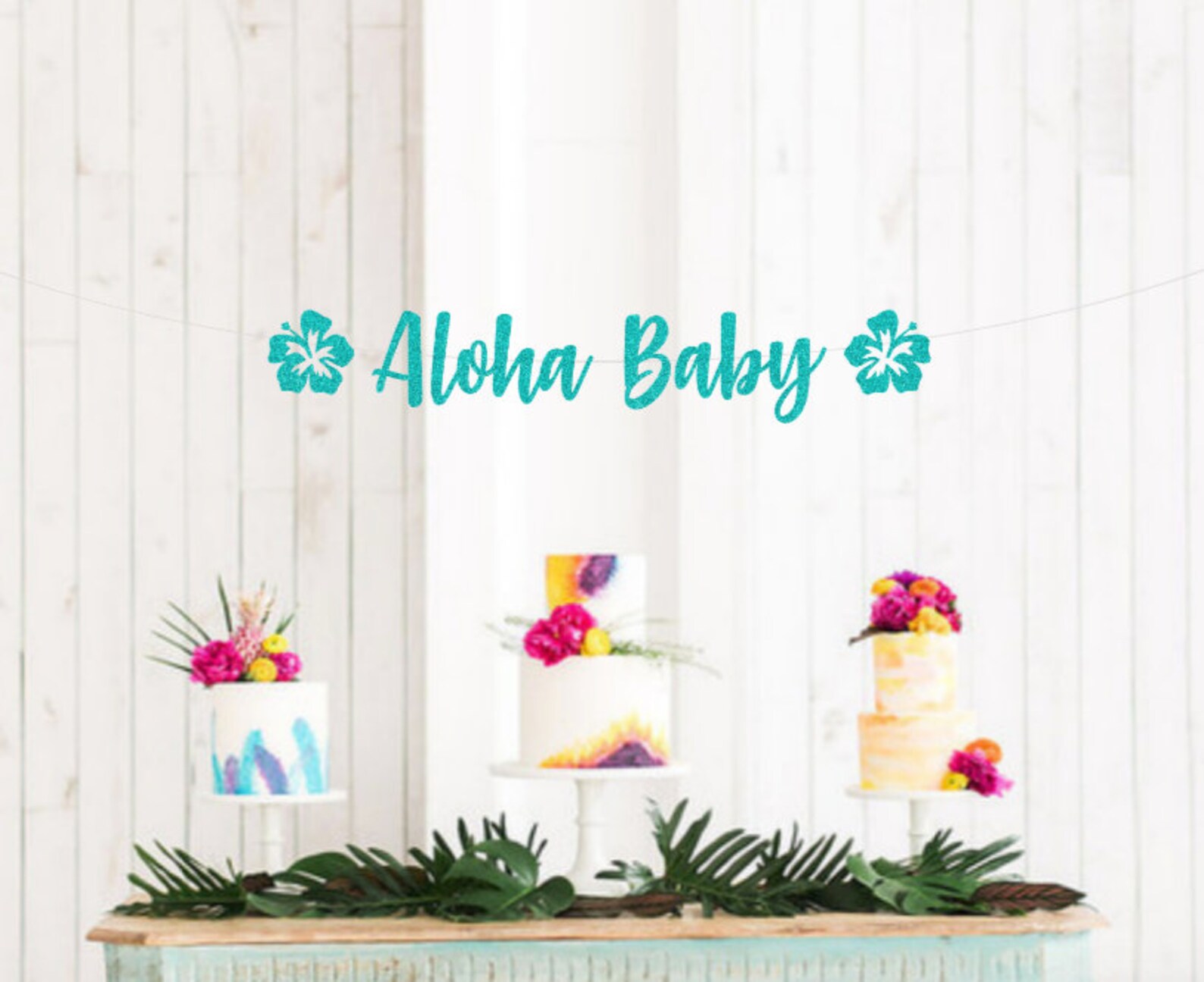 Aloha Baby Banner Aloha Baby Shower Tropical Baby Luau Baby | Etsy