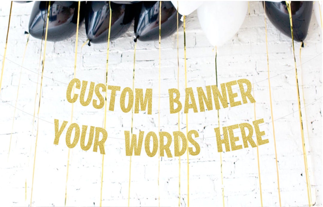Custom Banner, Personalized Banner, Custom Name, Birthday, Graduation ...