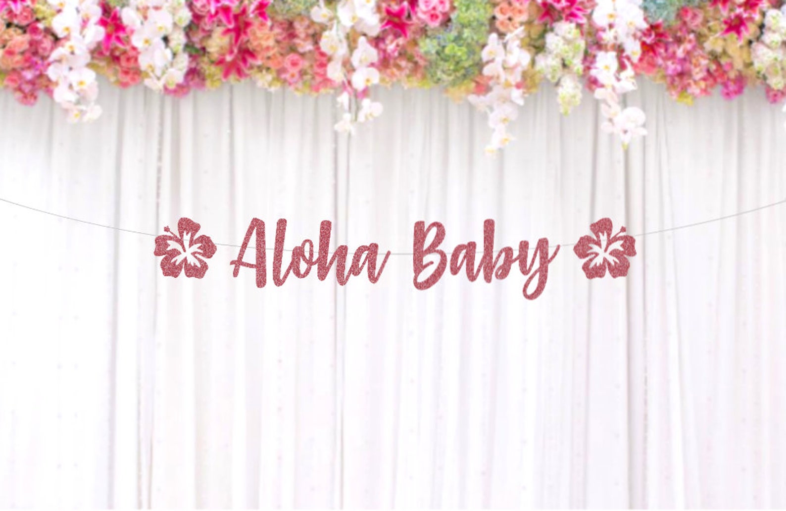 Aloha Baby Banner Aloha Baby Shower Tropical Baby Luau Baby | Etsy