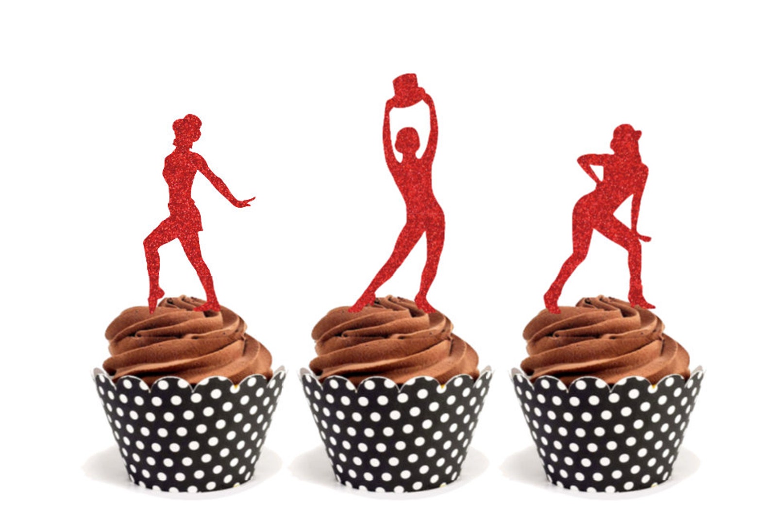 Dancer Cupcake Toppers Cake Toppers Jazz Dancers Tap | Etsy