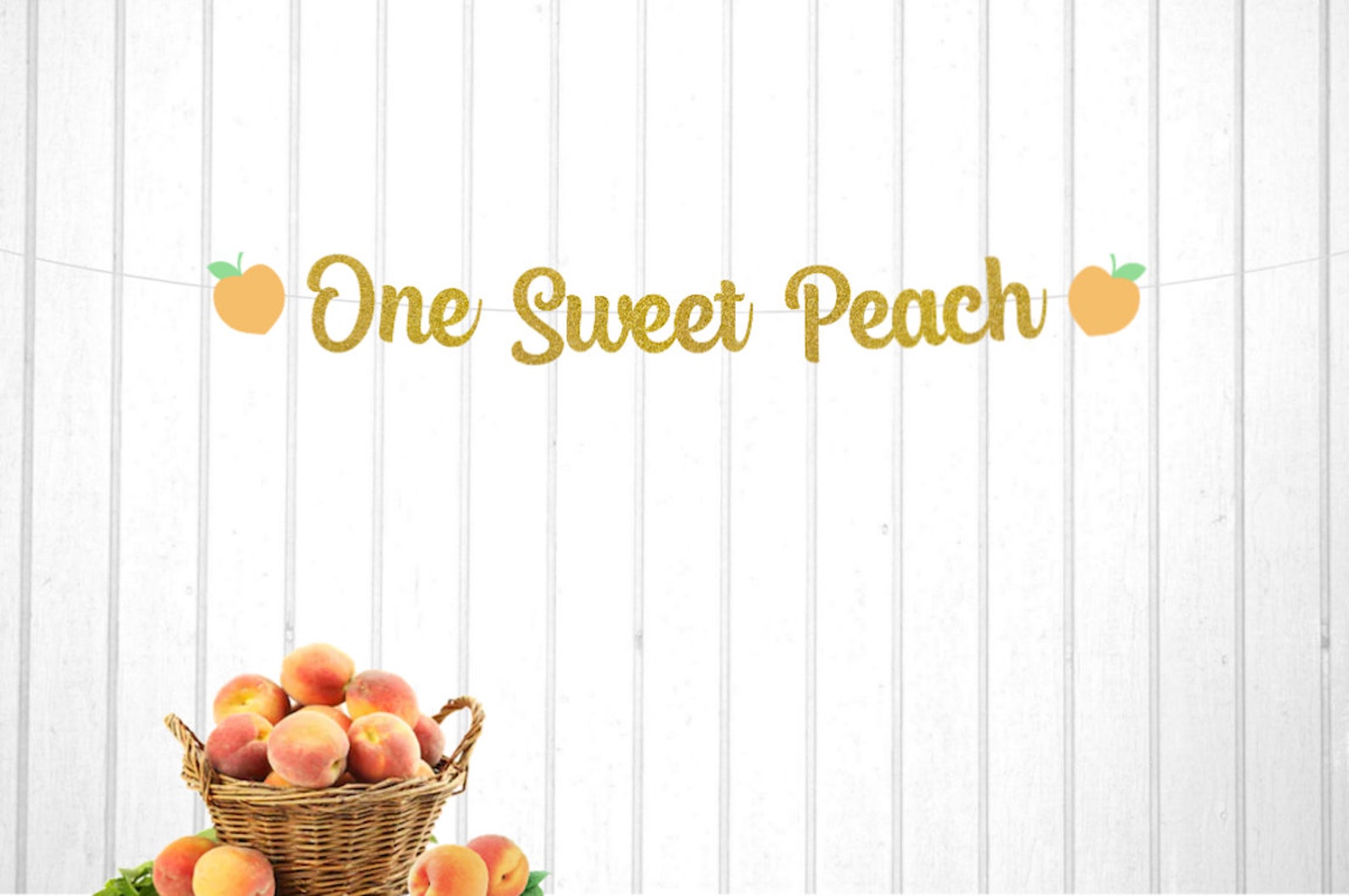 One Sweet Peach Birthday Banner, Peach 1st Birthday, Peach Theme, Sweet ...