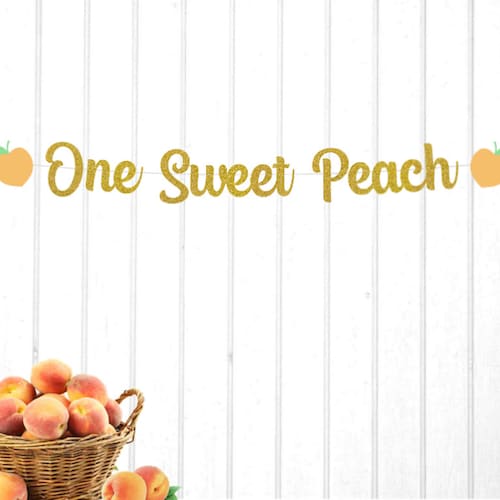 One Sweet Peach Birthday Banner Peach 1st Birthday Peach - Etsy