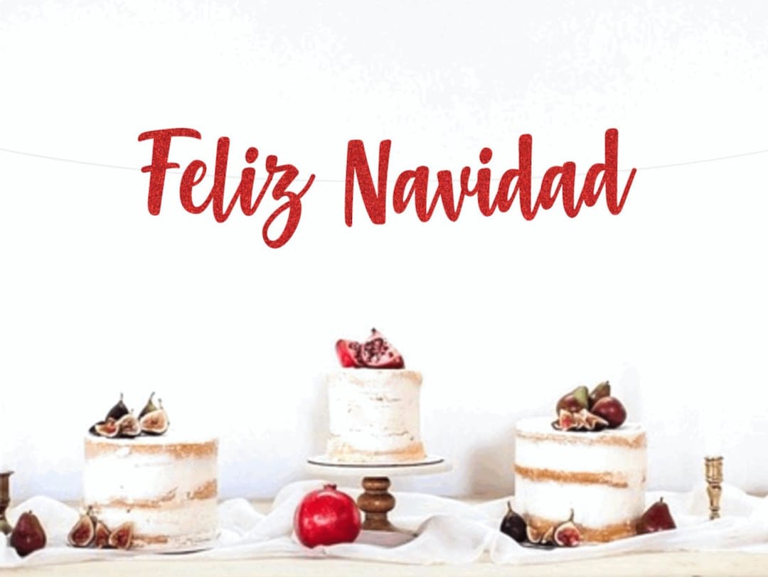 Feliz Navidad Banner Spanish Holiday Banner Merry Christmas - Etsy