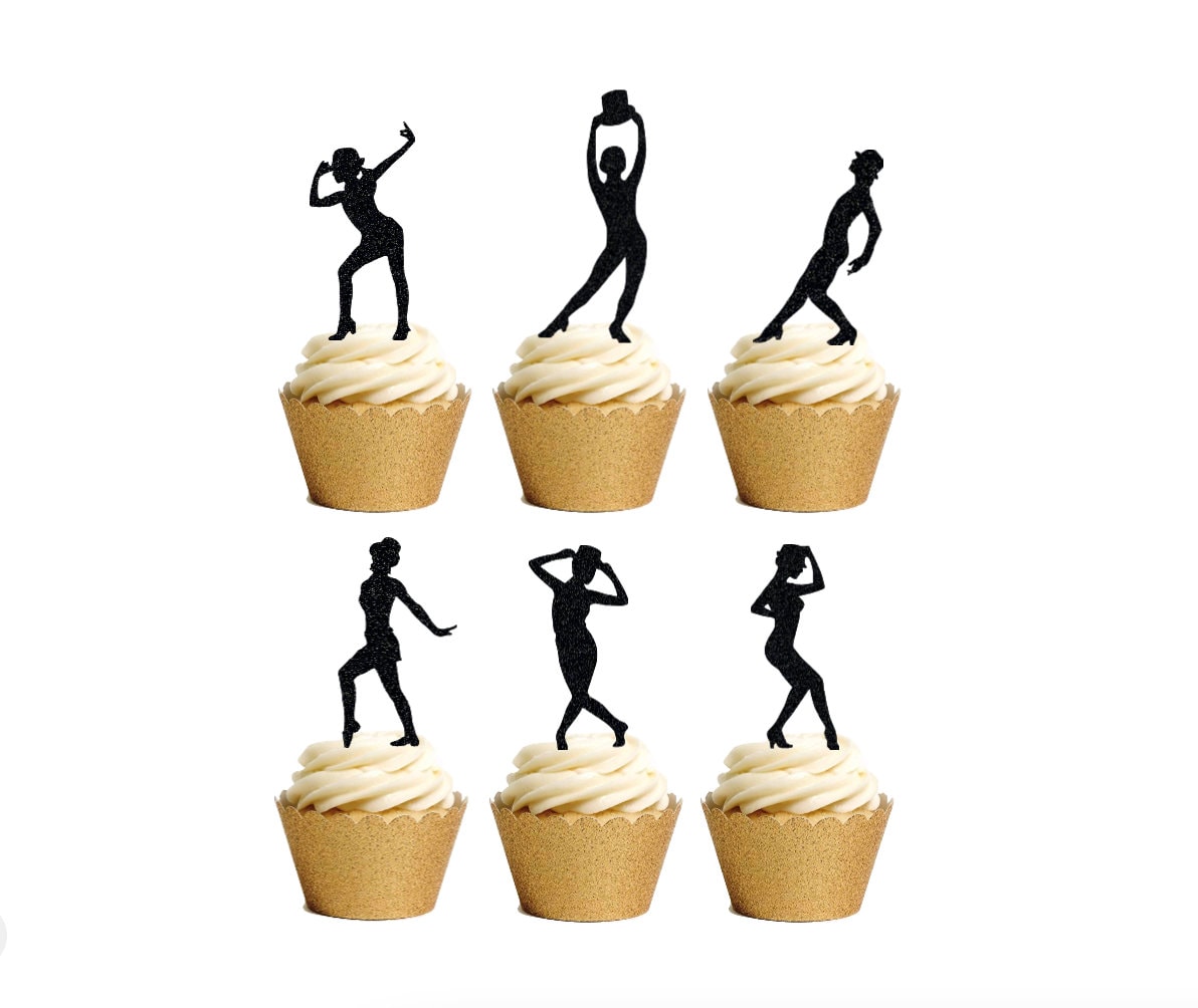 Bob Fosse Dancer Cupcake Toppers, Cake Toppers, Jazz, Tap, Dance Party ...