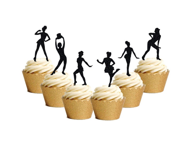 Dancer Cupcake Toppers Cake Toppers Jazz Dancers Tap - Etsy