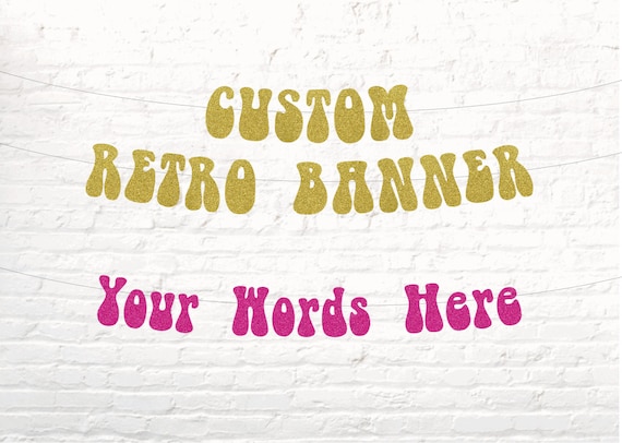 Custom Retro Banner Personalized Banner 70's Disco | Etsy