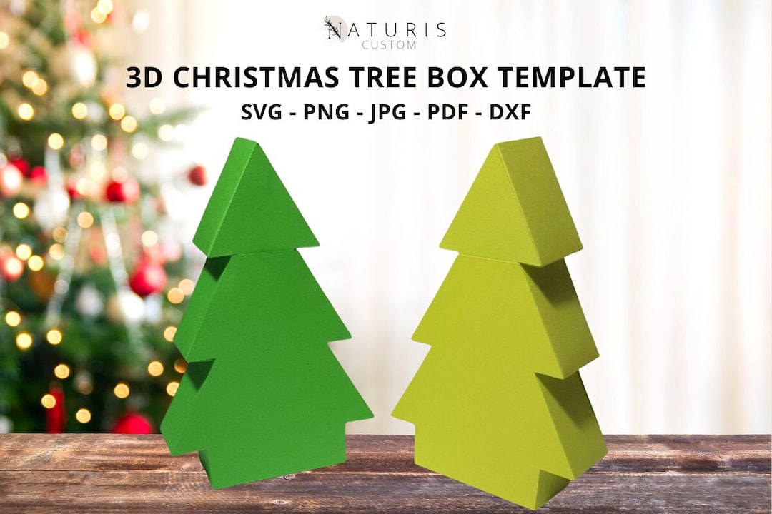 3D Christmas Tree Box Template Christmas Decoration 3D Print Christmas ...