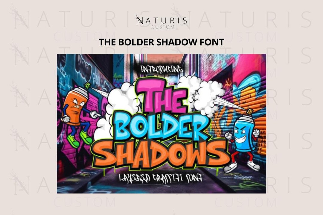 The Bolder Shadow Font urban Graffiti Inspired Font Graffiti Text urban ...