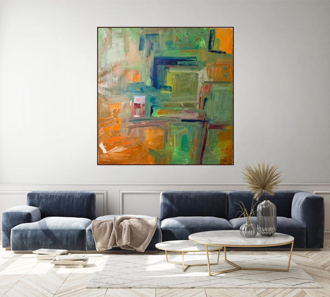 Large Abstract, Contemporary, Modern, Expressionist, Geometric ...