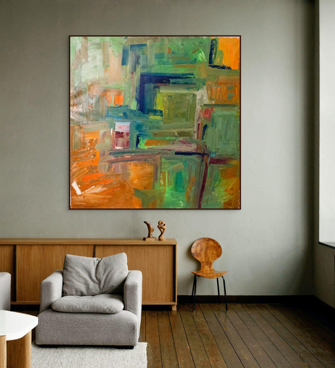 Large Abstract, Contemporary, Modern, Expressionist, Geometric ...