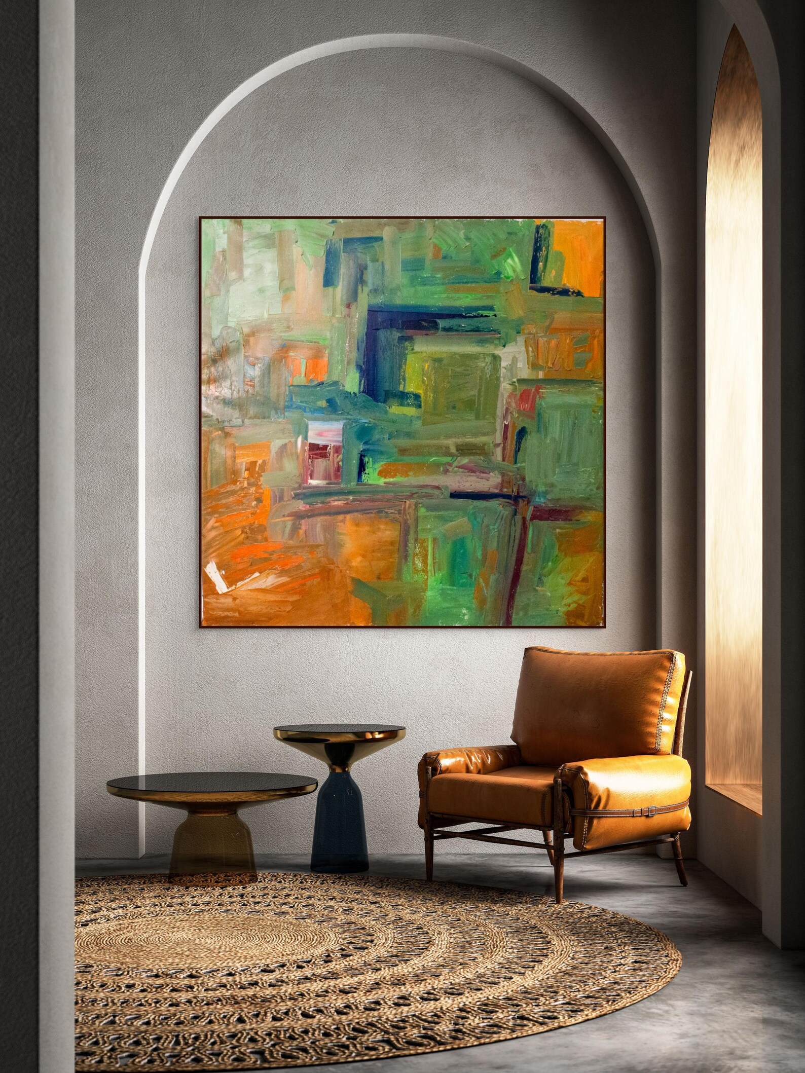Large Abstract, Contemporary, Modern, Expressionist, Geometric ...