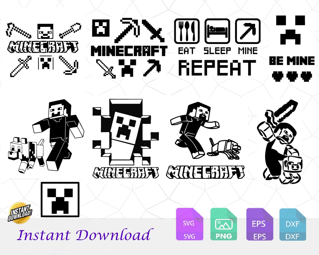 Minecraft Bundle SVG, Minecraft Bundle SVG File, Minecraft Bundle PNG ...
