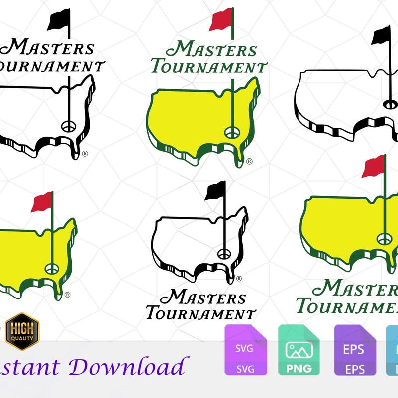 The Masters Golf Clipart - Etsy