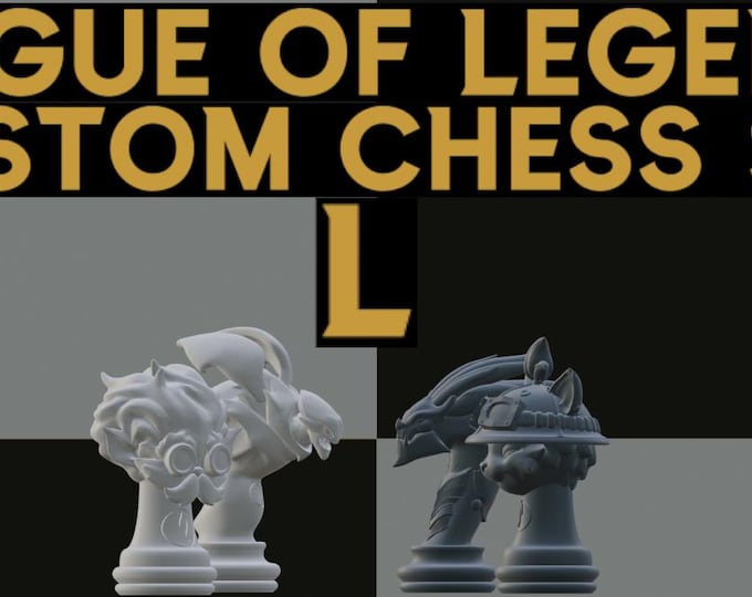 Large - League of Legends Chess Pieces | Choose Your Champion | Custom ...