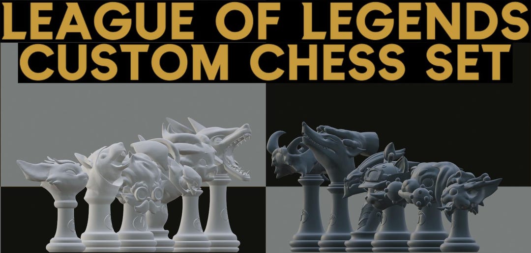 League of Legends Chess Set: Resin Printed Collectible Figurines - Etsy