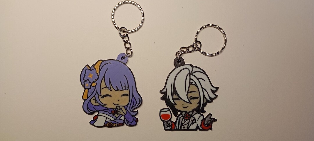 Genshin Impact Keychain: 3D Printed Emote Charm, Gamer Gift - Etsy