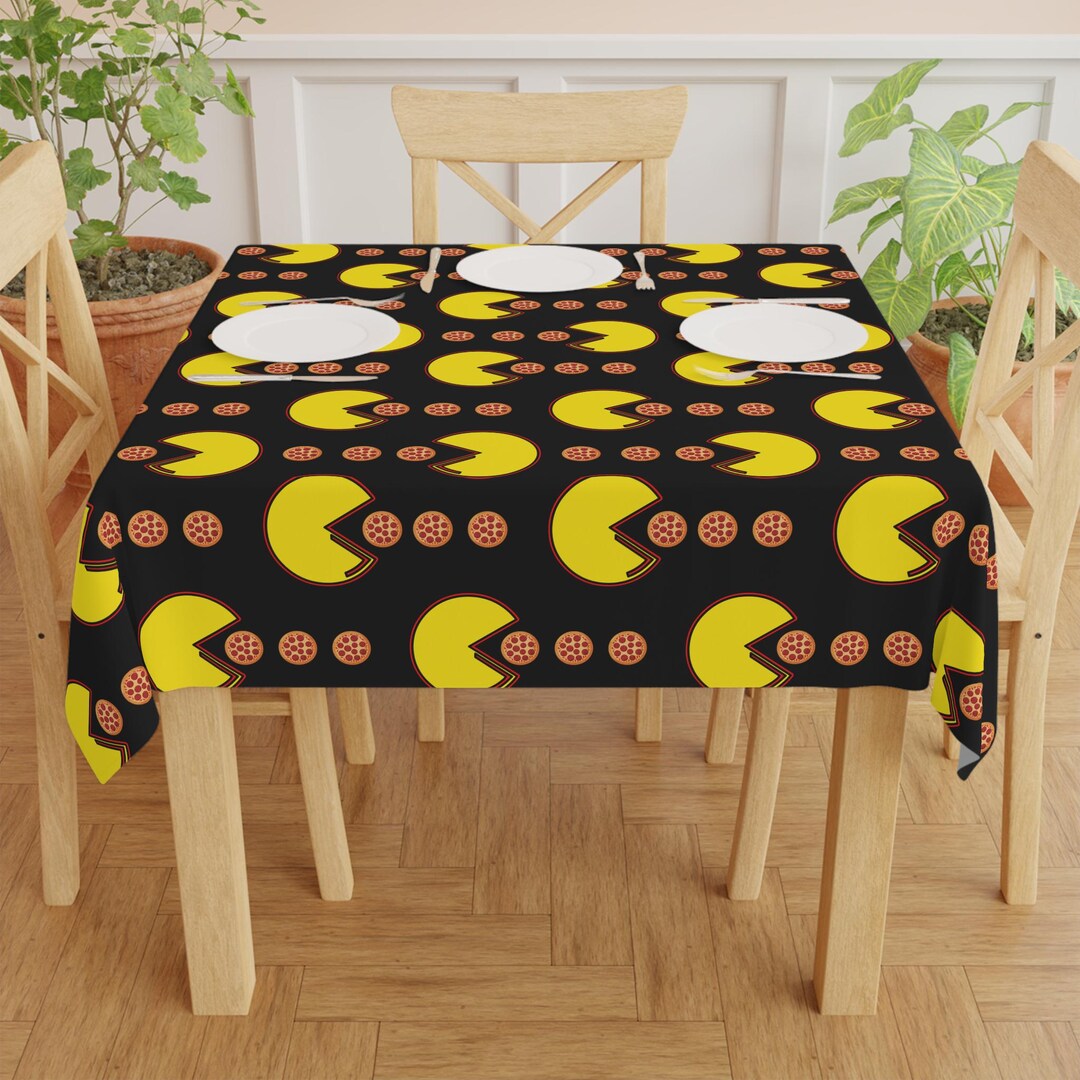 Arcade Version Neon Pizza 1980's Tablecloth, Retro Party Table Decor ...