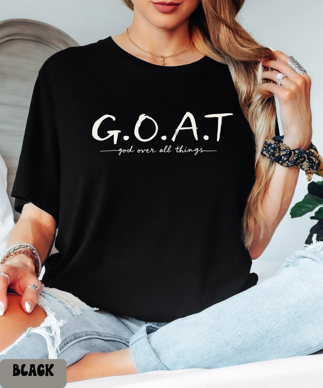 G.O.A.T. Christian T-shirt: God Over All Things, Faith-based Tee - Etsy