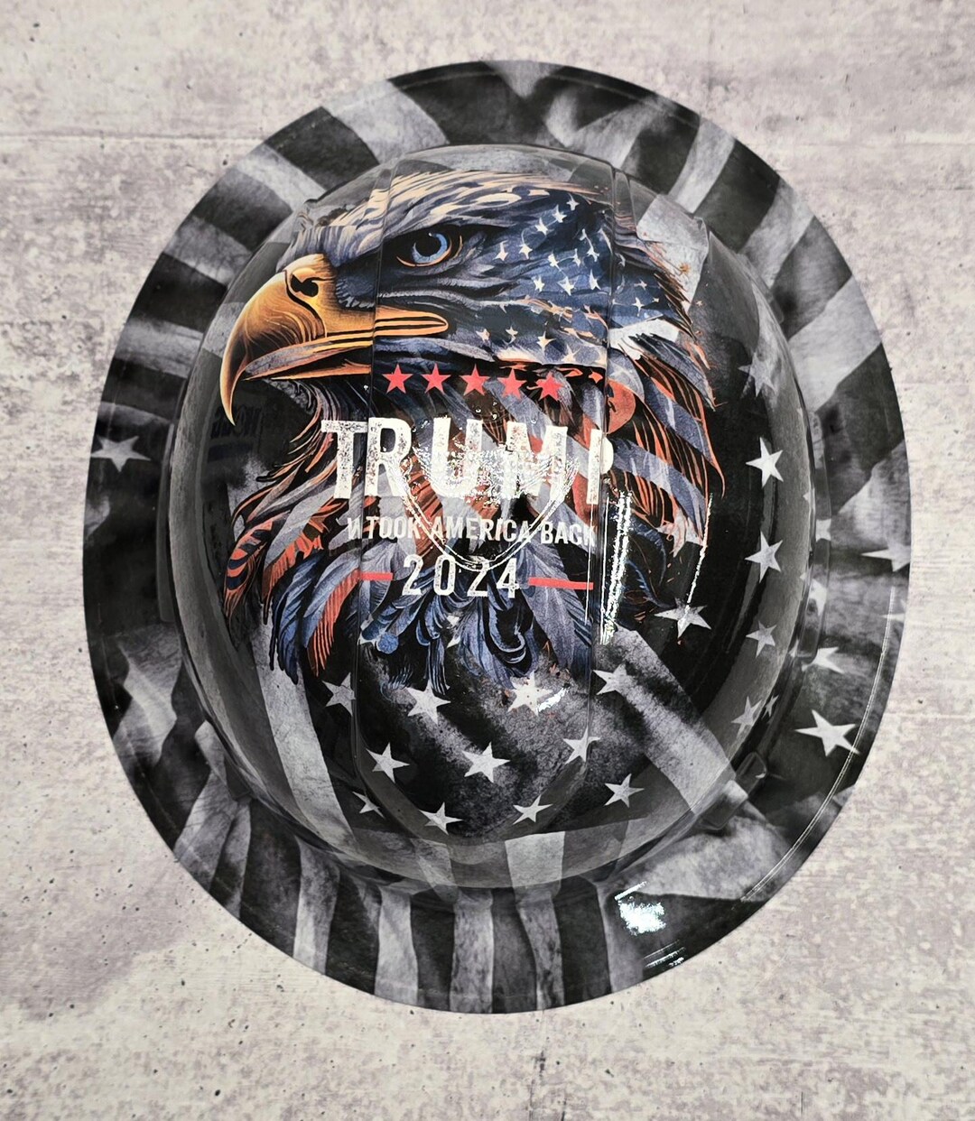 Trump We Took America Back Custom Hydro Dipped Full Brim Hard Hat ...