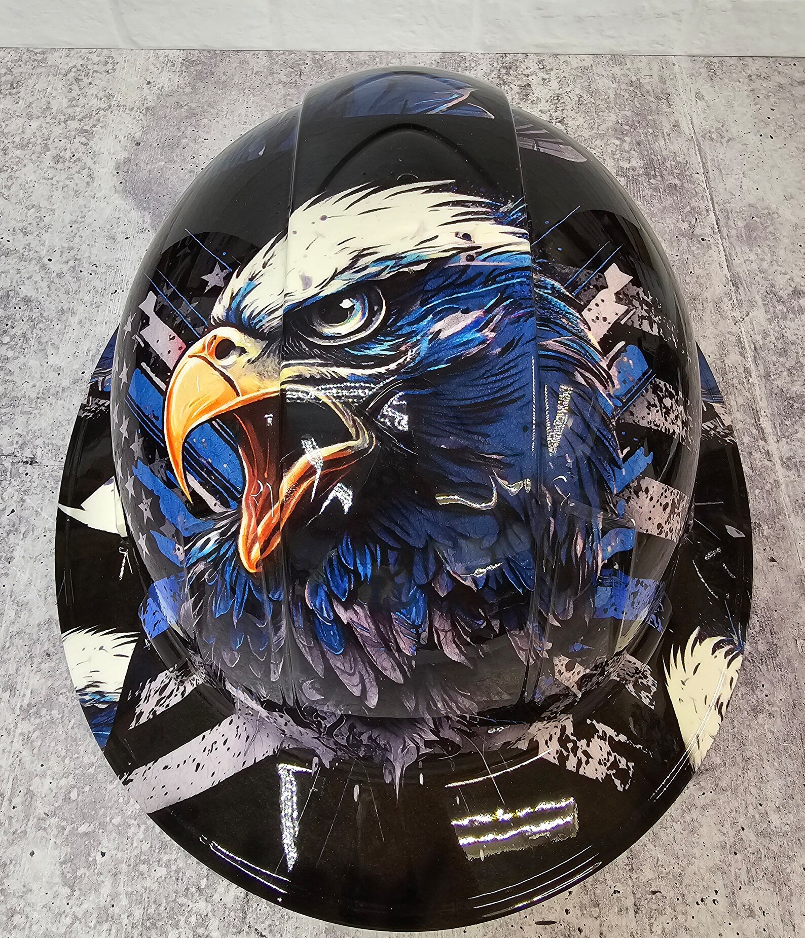 Blue Line Eagle Custom Hydro Dipped Full Brim Hard Hat, Helmet - Etsy