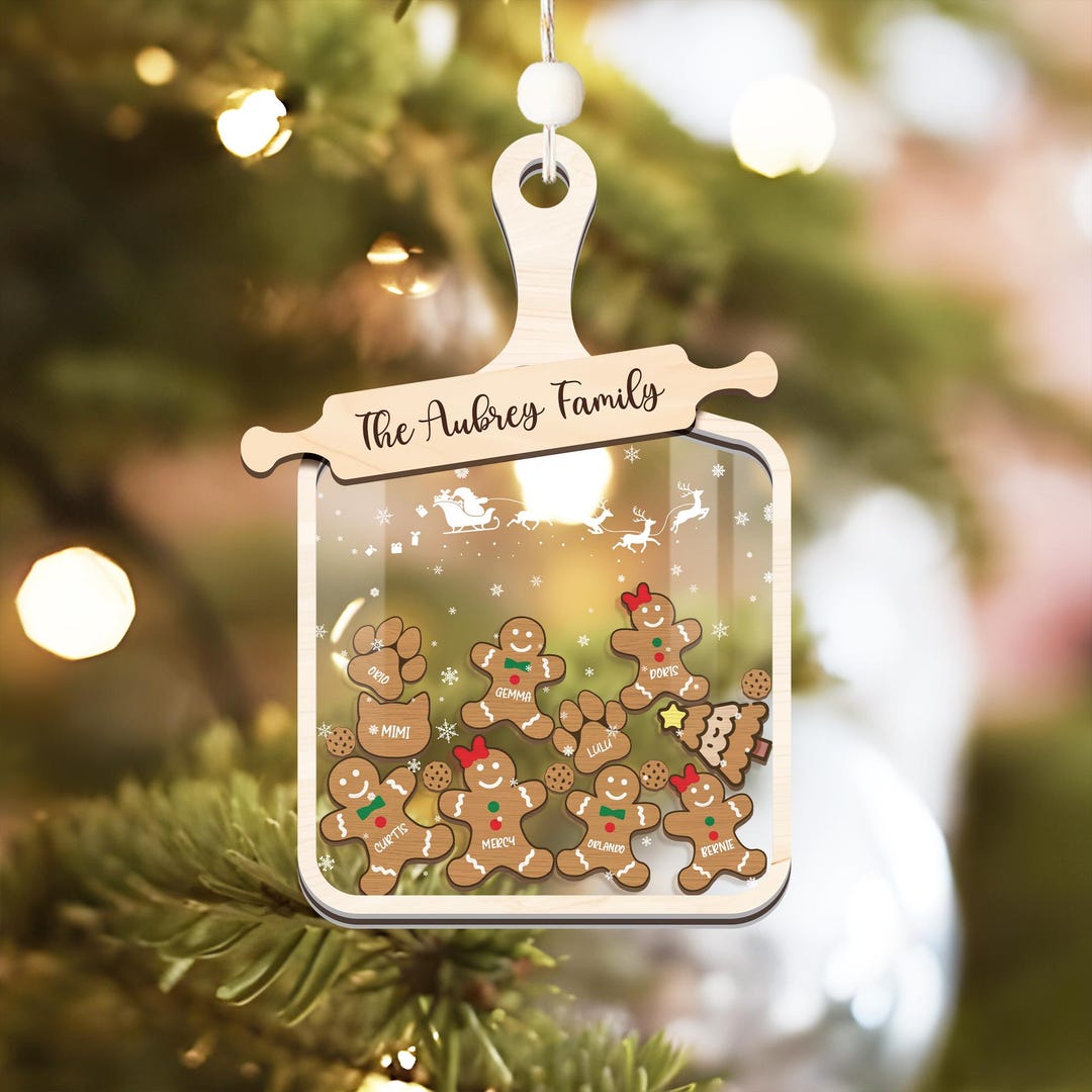 Personalized Gingerbread Christmas Tree Home Decor, Grandparents ...