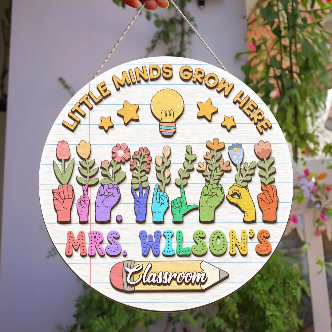 Custom Teacher Door Sign, Classroom Decor, Back to School Gift, Custom ...