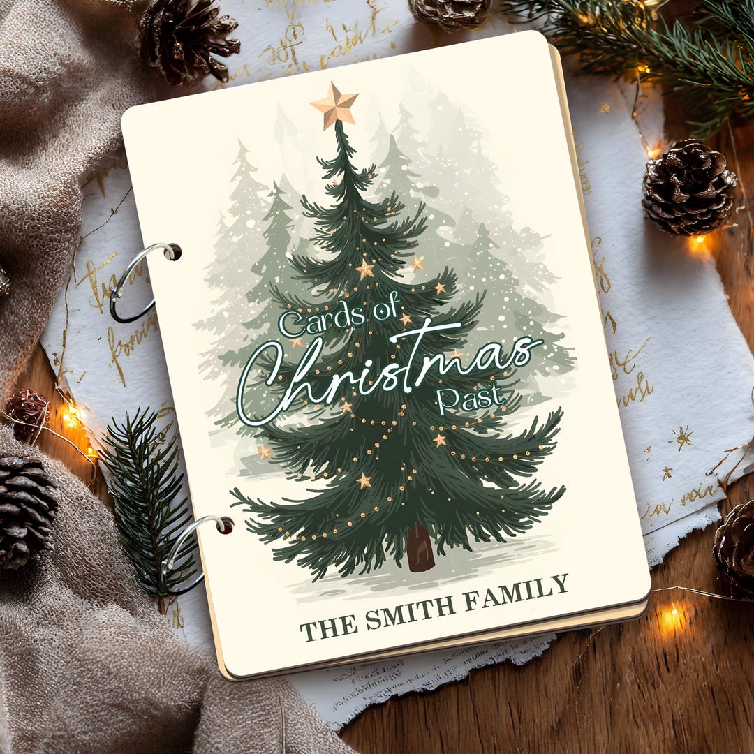 Personalized Christmas Tree Cards Holder - Gift for Family - Etsy