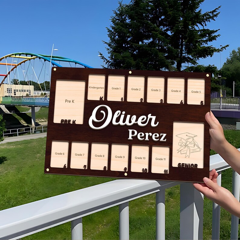 Personalized School Years Photo Frame | Custom Name Pre K -12 ...