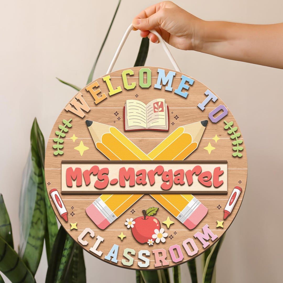 Custom Teacher Name Sign, Classroom Teacher Gift | Personalized ...