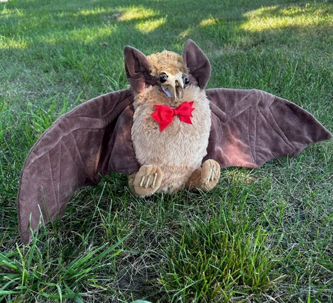 Skull Bones Plushie Bat Stuffed Animal Stuffed Plush Oddities Curiosity ...