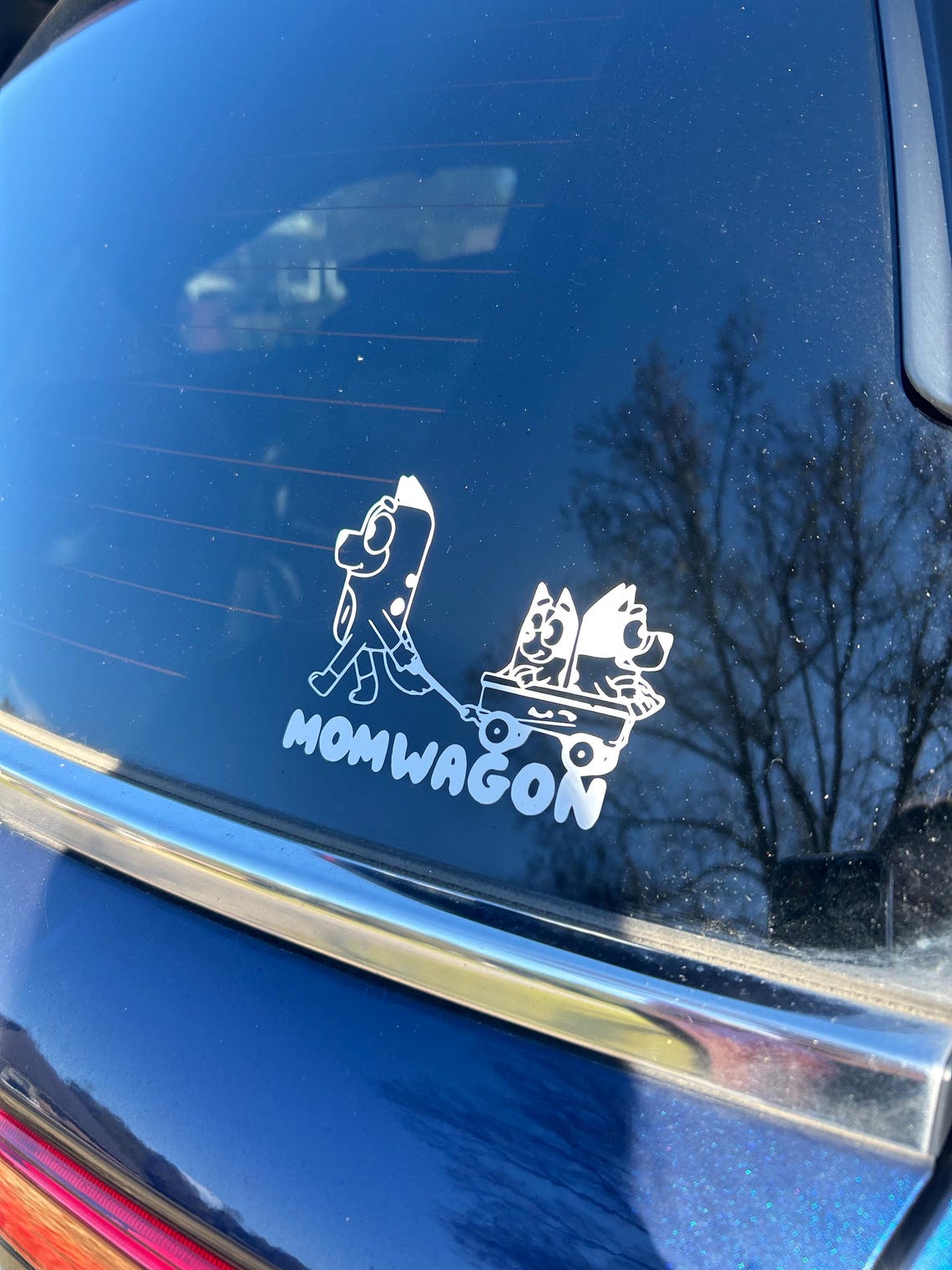 Bluey Inspired Car Sticker, Bumper Sticker, Mom Wagon Family, Truck ...