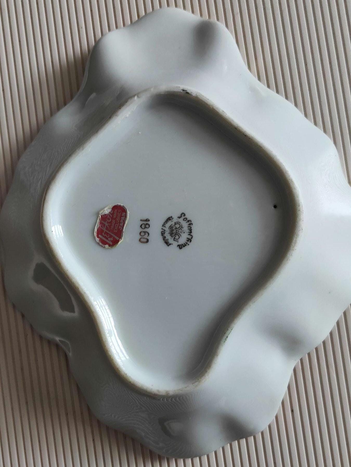 Vintage Lefton China #1860 Heritage Rose Trinket Dish/candy Dish 6.75 ...