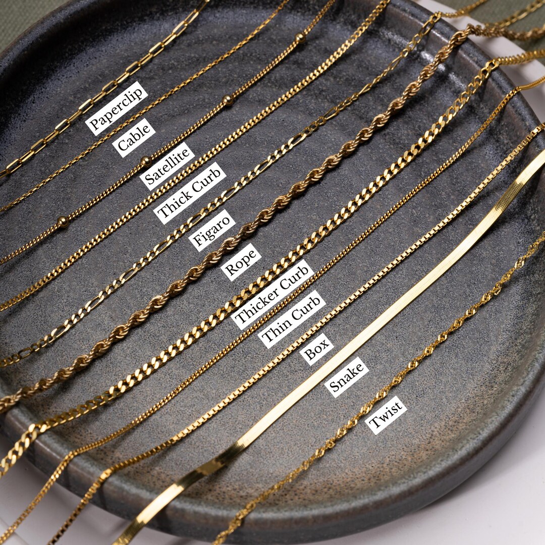 Everyday Gold Chain Necklace, 18k Gold Chain, 12 24 Inch Chain Necklace ...