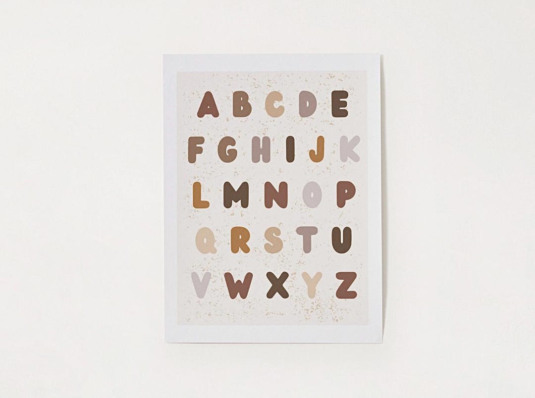 Printable Educational Poster (1) for Kids – Neutral ABC Poster ...