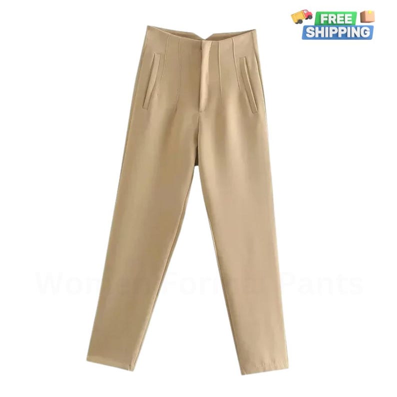 Fashion Office Wear High Waist Pants for Women Formal Pants Office ...