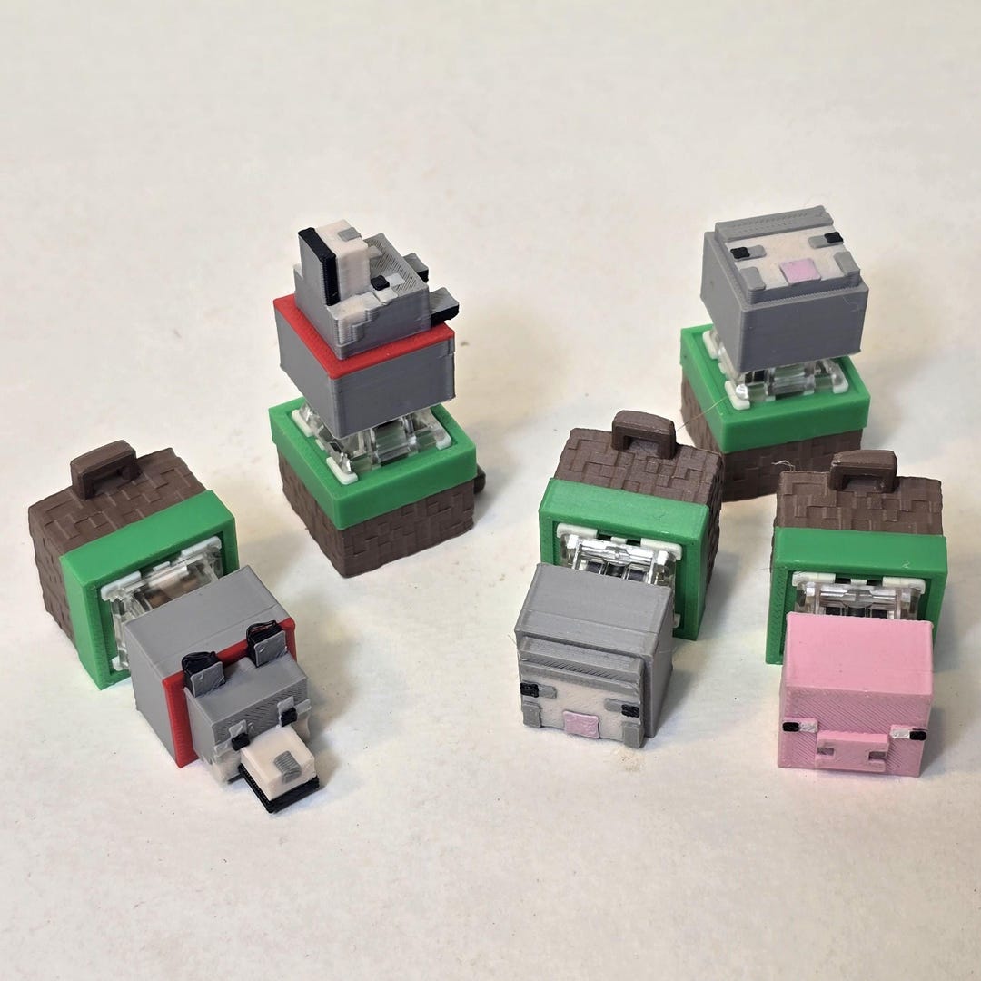 Minecraft Clicker Fidget Sheep, Wolf, Pig Keycap Clicker Toy - Etsy