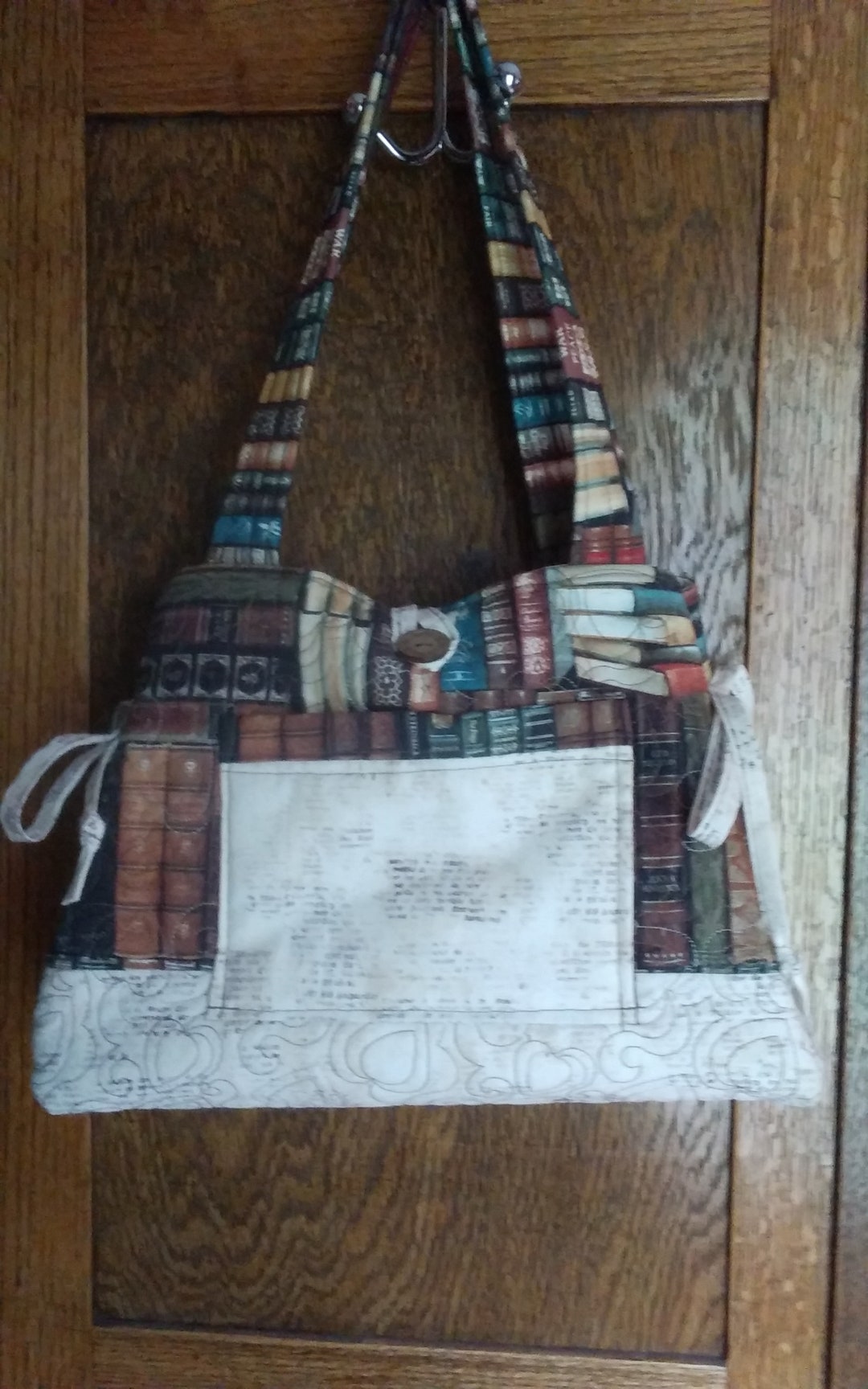 Books/library Purse/handbag/shoulder Bag/tote Quilted - Etsy