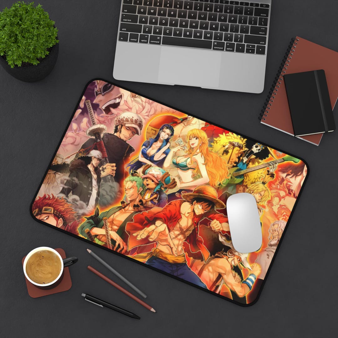 One Piece Desk Mat, Gaming Desk Mat, One Piece Merchandise, Japanese ...