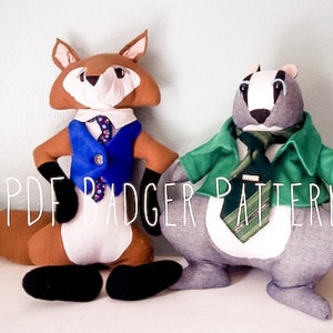 SEWING PATTERN Stuffed Animal Badger With Jacket - Etsy