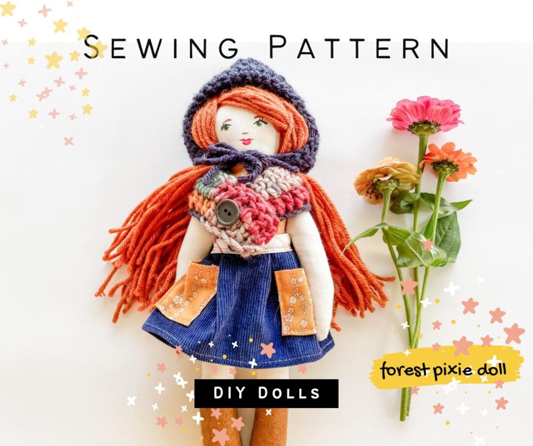 Doll Sewing Pattern for Forest Pixie Doll, 12 Inches Tall - Etsy