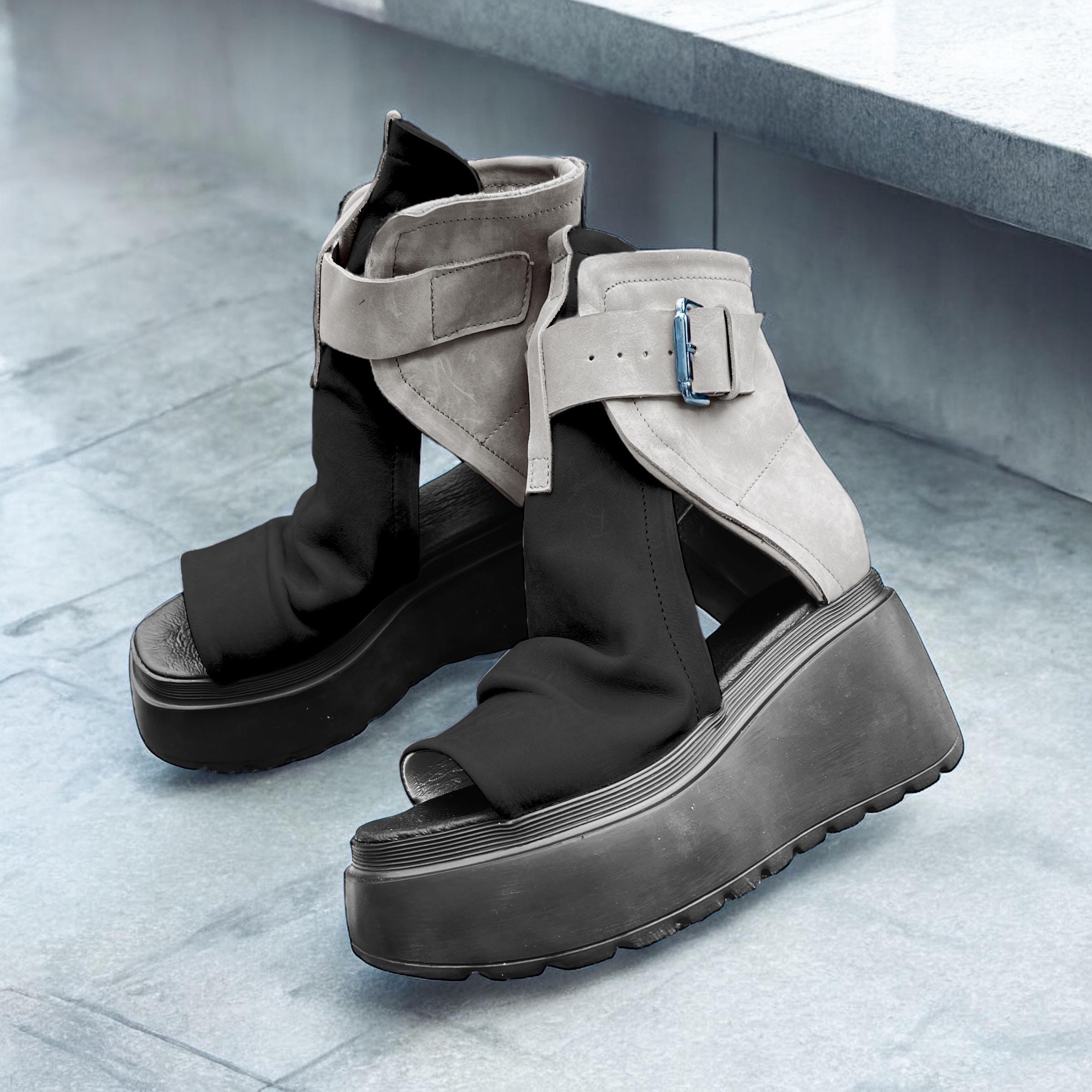 Handmade Platform Sandals Boots,summer Boots, Buckles,unique Design ...