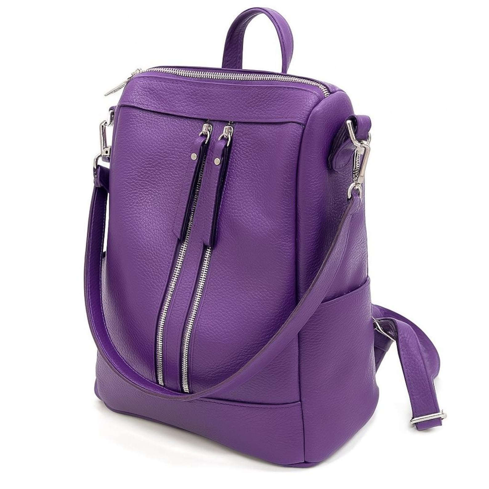 Convertible 2 in 1 Backpack for Women,stylish Red Genuine Leather Bags ...