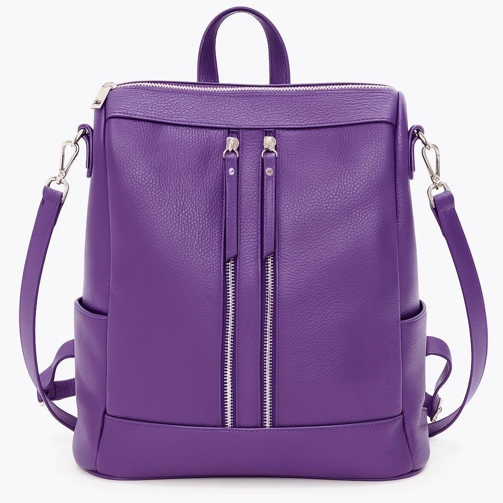 Convertible 2 in 1 Backpack for Women,stylish Red Genuine Leather Bags ...