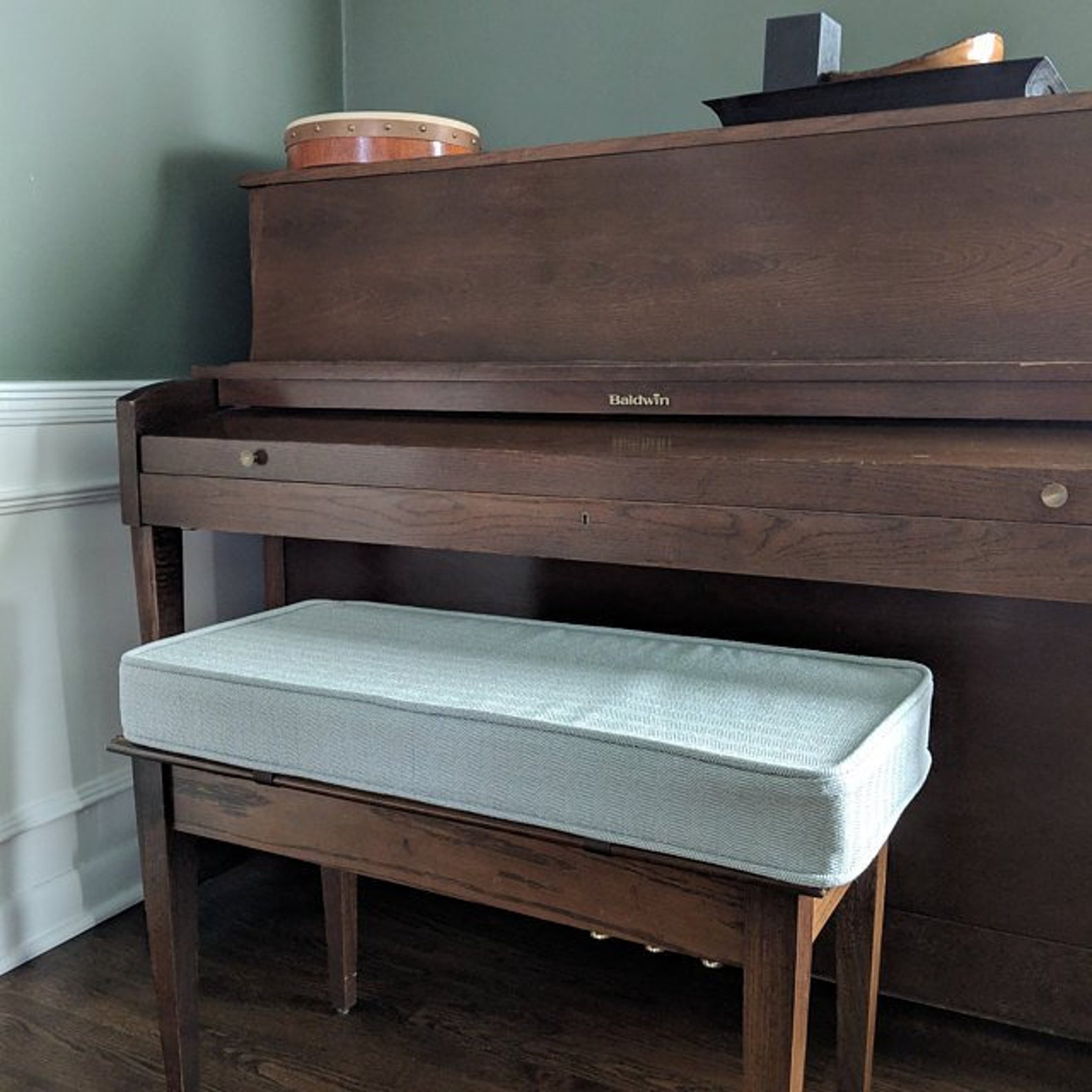 Custom Order Piano Bench Cushion Cover -chair Cover Pad - Bench Cushion ...