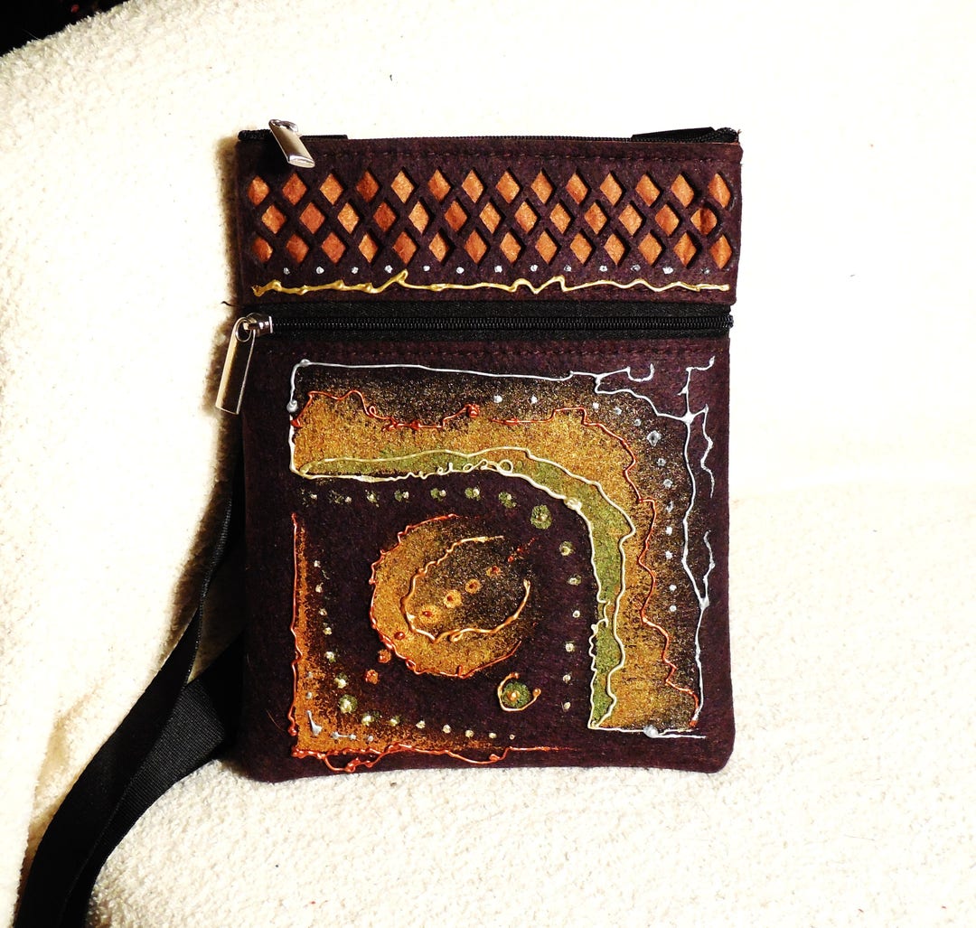 Shoulder Bag Hand Painted Original Design Purse...messenger Bag With ...