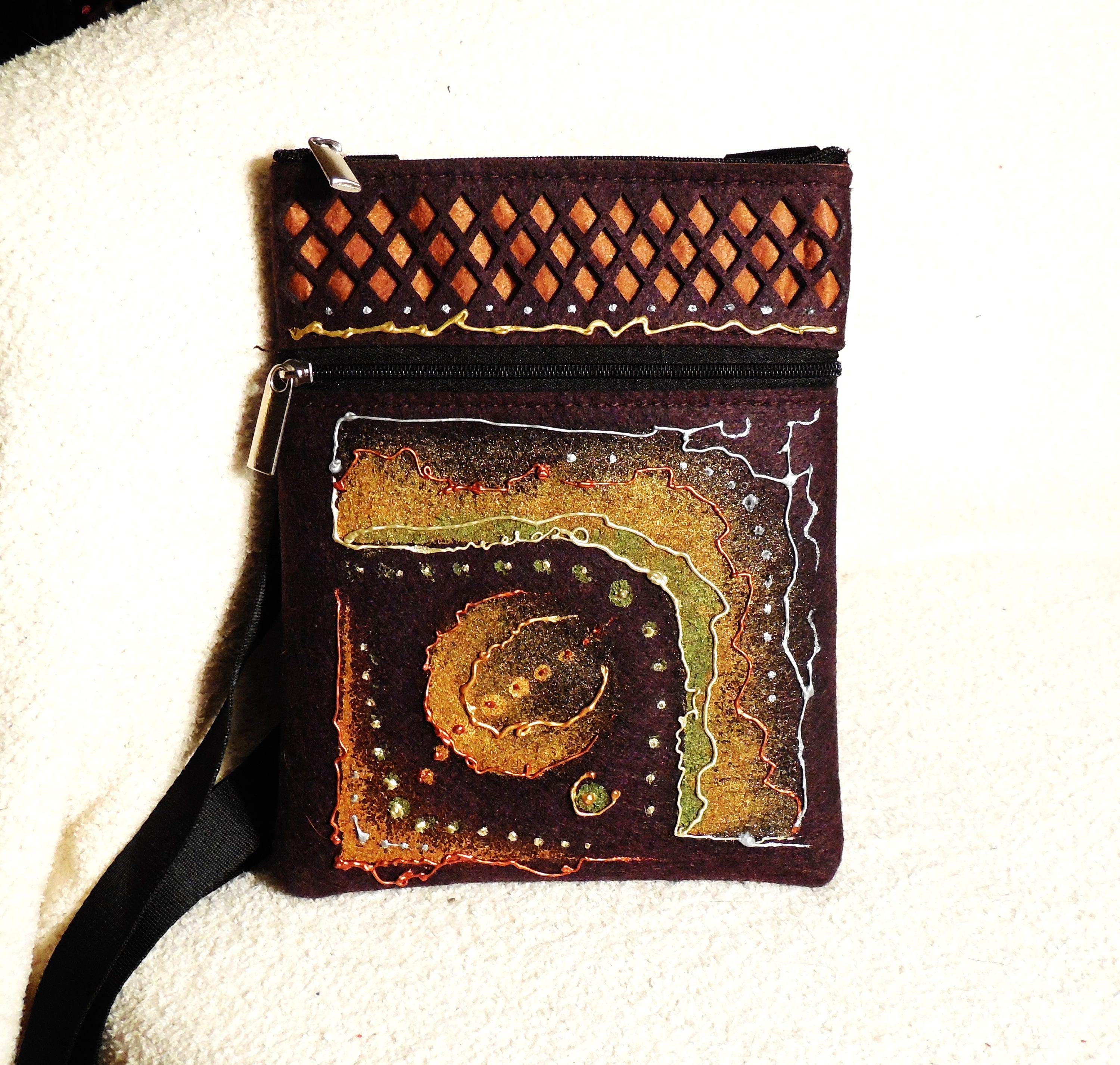 Shoulder Bag Hand Painted Original Design Purse...messenger - Etsy